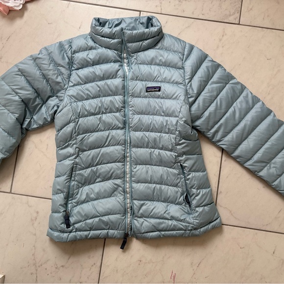 Patagonia | Jackets & Coats | Patagonia Light Blue Puffer Jacket | Poshmark